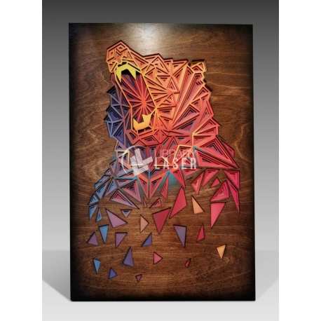 Bear picture Design case for laser cutting