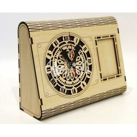 Box clock Design case for laser cutting