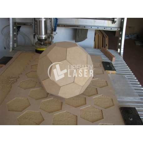 Soccer ball Design case for laser cutting