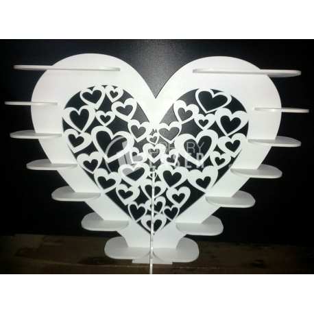 Heart stand Design case for laser cutting