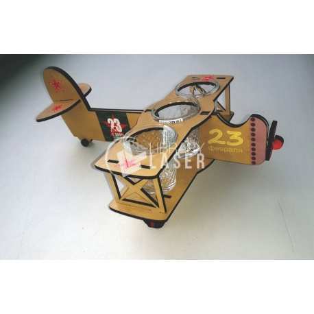 Aircraft cup holder for laser cutting