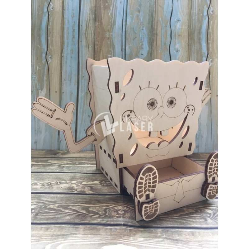 Spongebob box for laser cutting