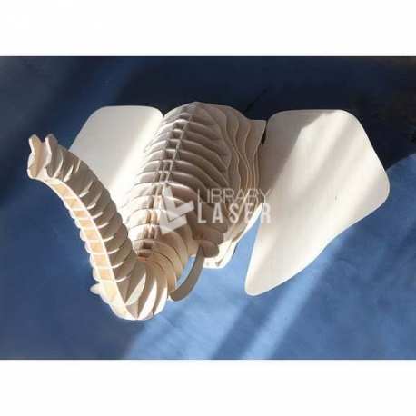 Elephant head for laser cutting