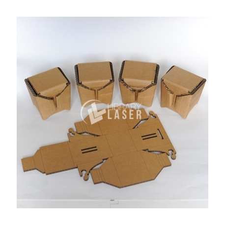 Folding box for laser cutting
